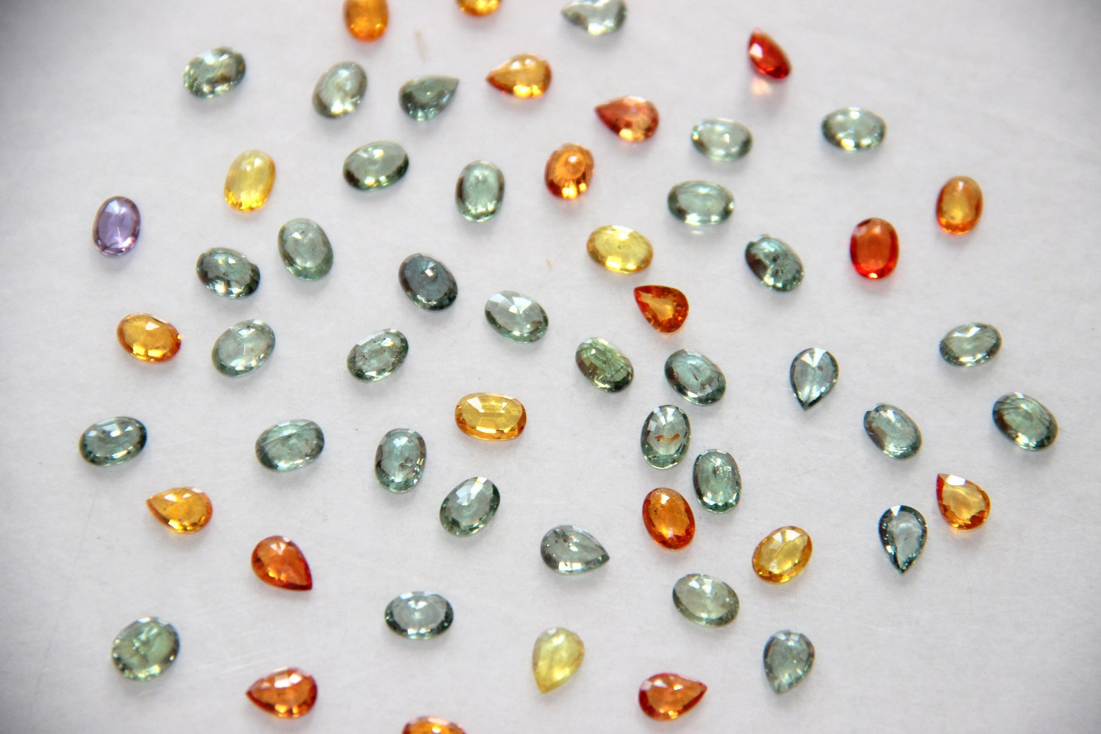 5x7 Mm Multi Sapphire Cut Stone , Multi Color Sapphire , Multi Sapphire ...