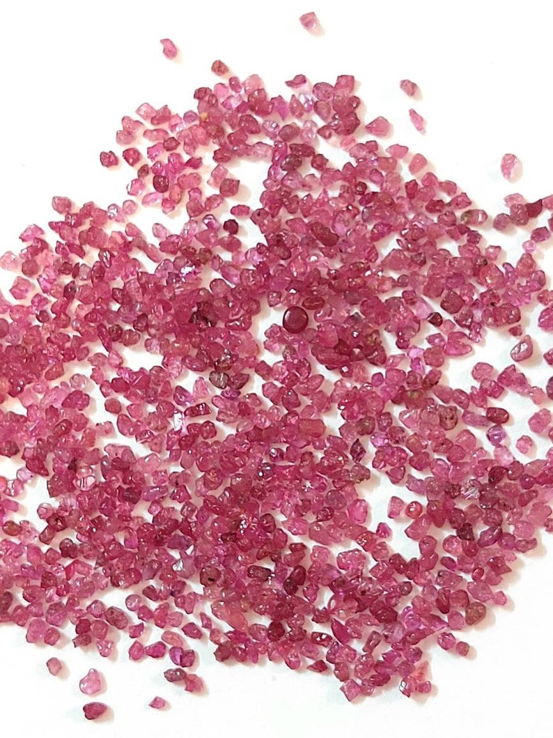100 Burma Ruby Raw Crystals: Tiny Red Ruby Rough Gemstones (2-4mm) - Etsy