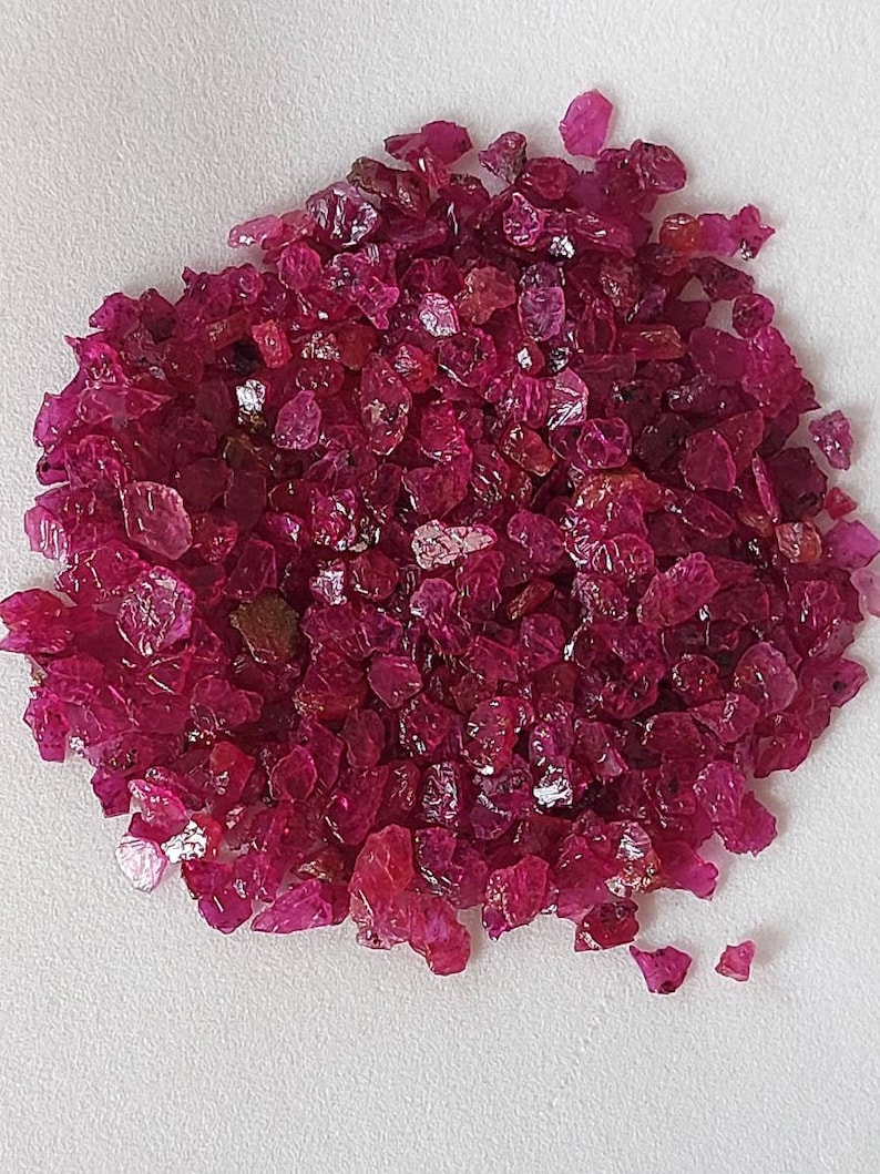 Mozambique Ruby Rough: 20 Unheated Red Gemstones, July Birthstone (4 ...