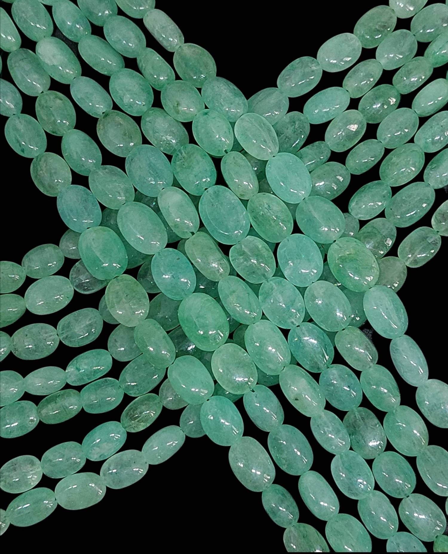 AAA Russian Green Emerald Beryl Oval Beads/emerald Beryl - Etsy