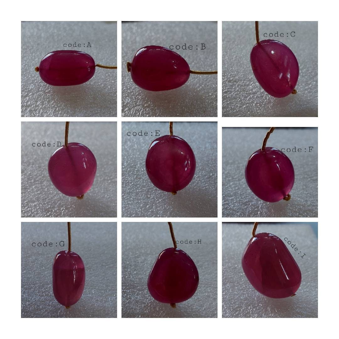 Ruby Tumbled Beads: Smooth Unshaped Gemstone, Top Drilled (13-25mm) - Etsy