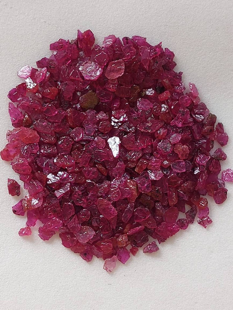 Mozambique Ruby Rough: 20 Unheated Red Gemstones, July Birthstone (4 ...