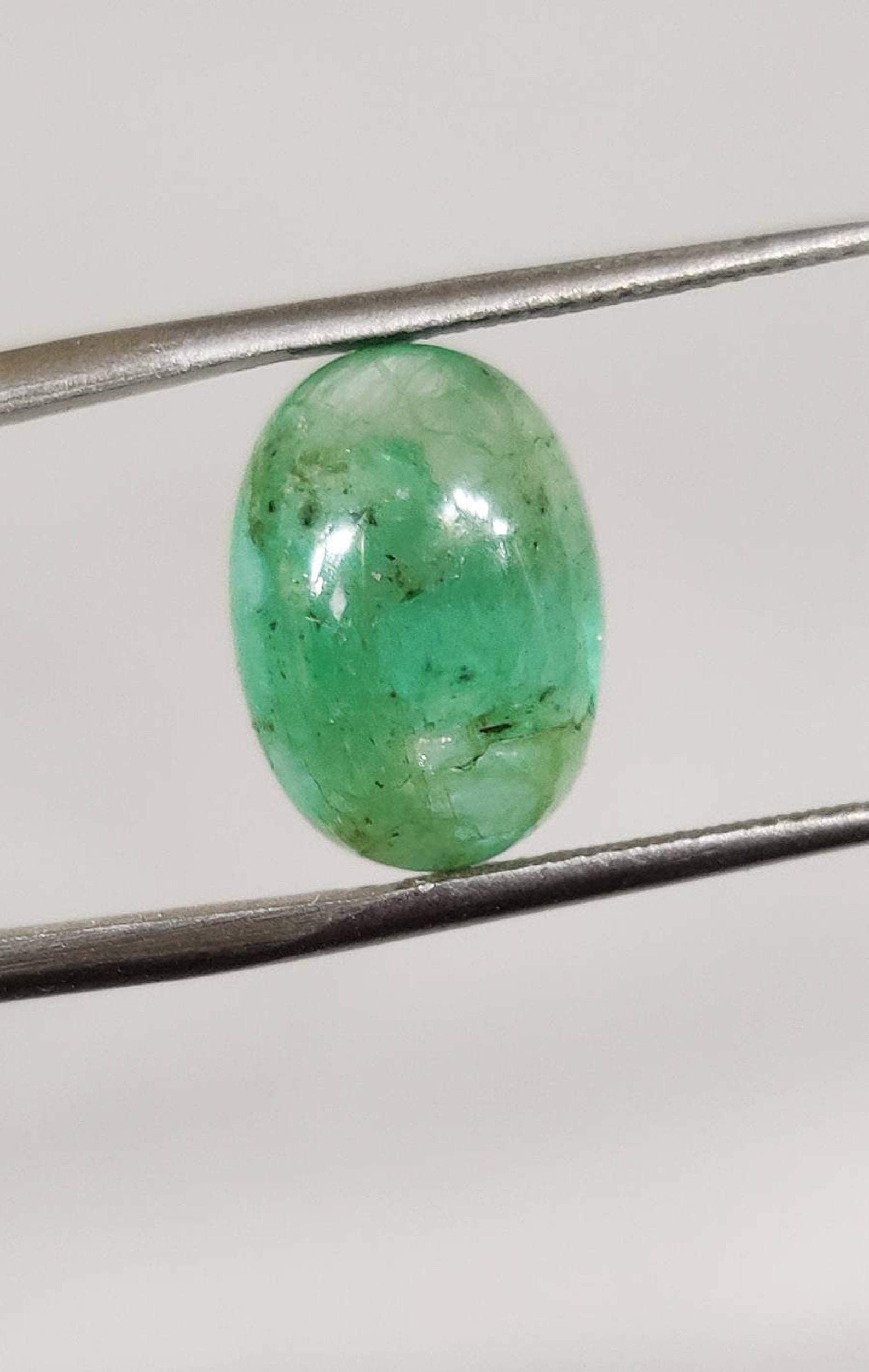 10x14.5 Mm Natural Emerald Cabochon Emerald Gemstone Oval - Etsy
