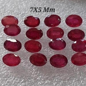 2 Pieces Natural Ruby Oval Cut Stone/faceted Ruby Cut Stone/ruby ...