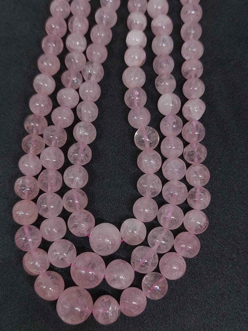 547 Carat/natural Morganite Smooth Plain Round Beads/morganite - Etsy