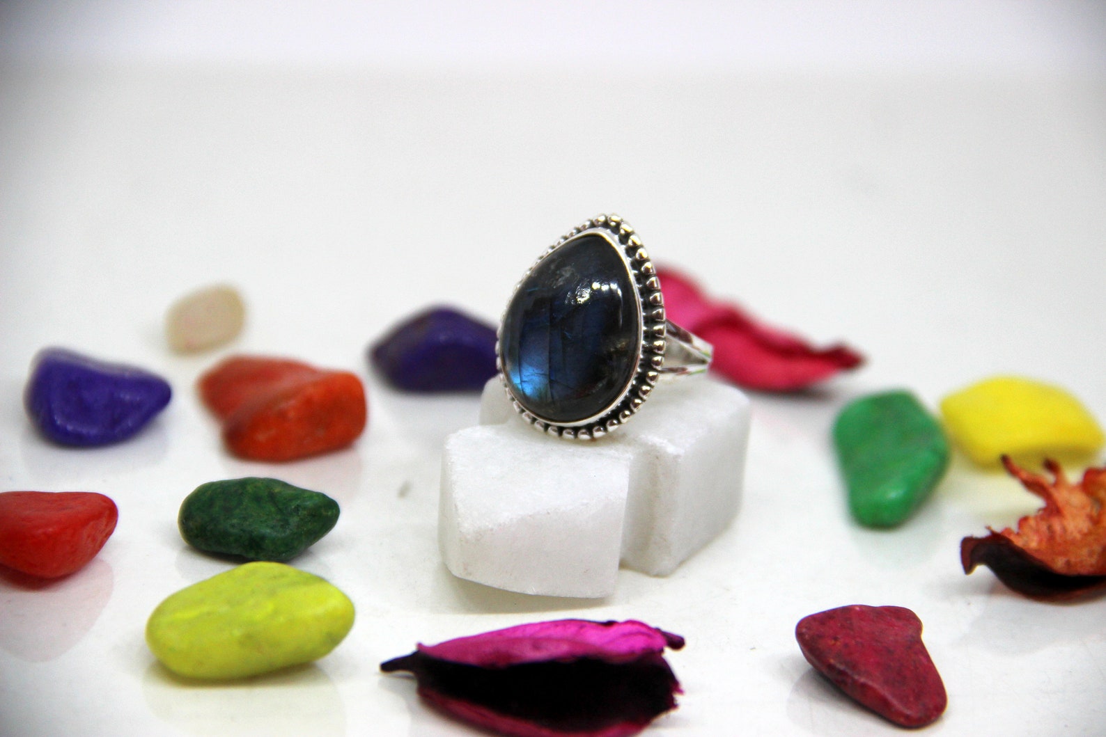 Labradorite Ring Labradorite Silver Ring 925 Solid - Etsy