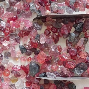 20 Pieces 5-11 Mm Multi Spinel Gemstone Rough/multi Spinel Burma/raw Spinel Crystal/uncut ...