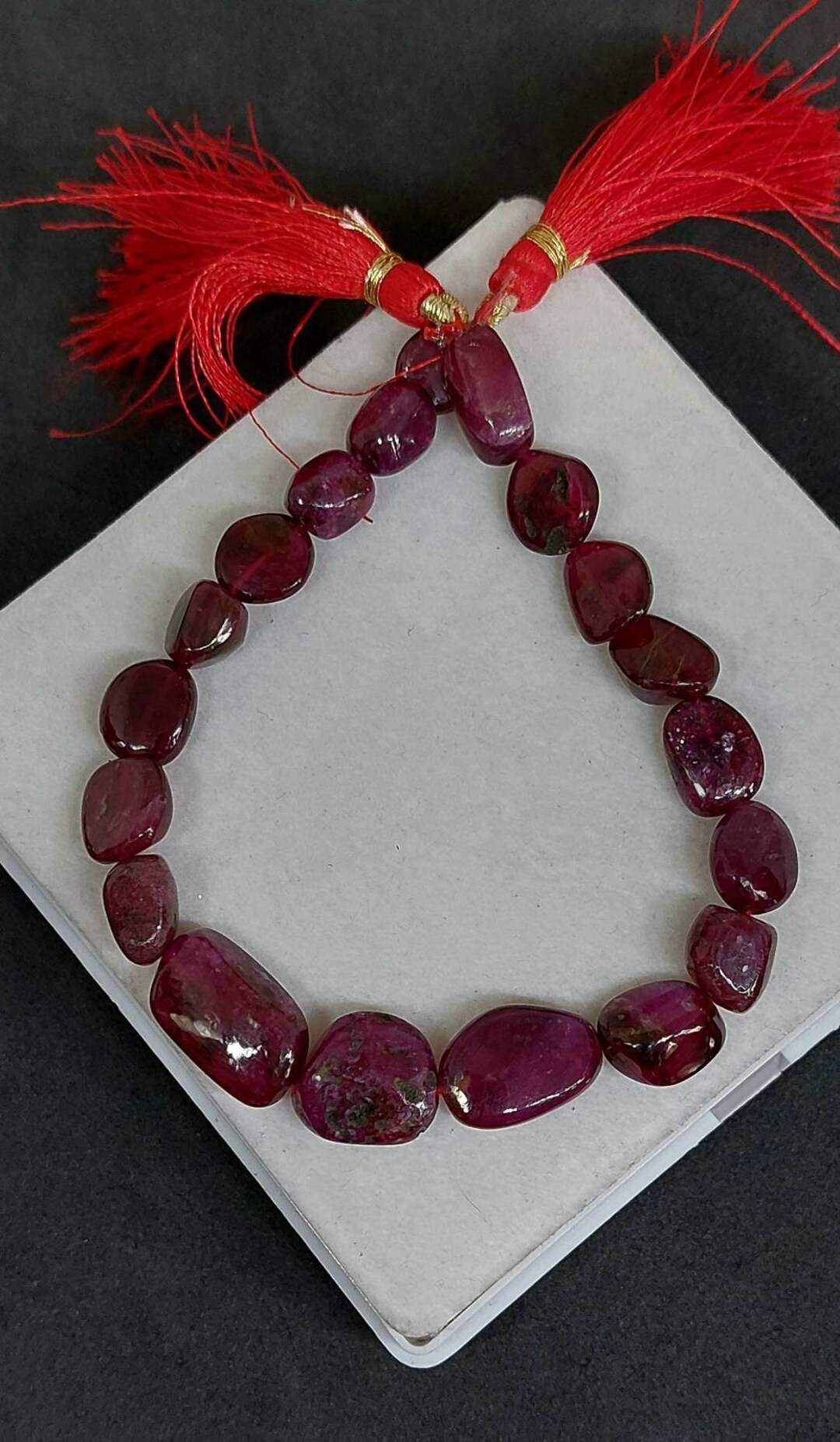 8x10-12x16 Mm/natural Ruby Plain Smooth Tumbled Gemstone/ruby - Etsy