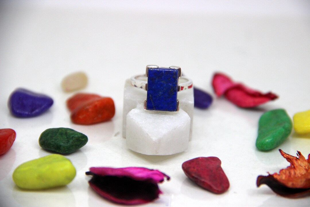 Large Lapis Lazuli Ring/lapis Lazuli Silver Ring/925 Solid Sterling ...