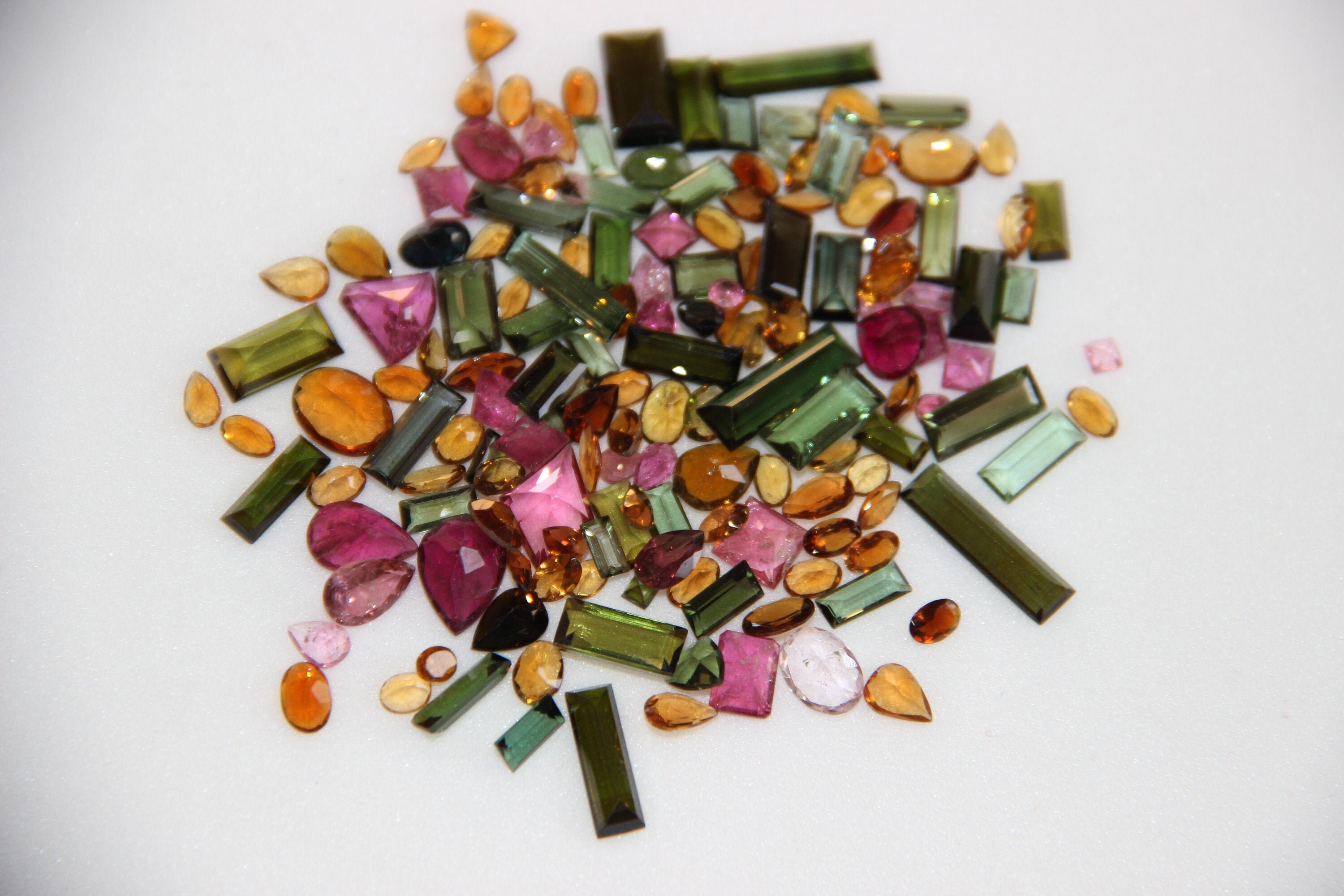 3-14 Mm Natural Multi Tourmaline Faceted Cut Stone/ Multi - Etsy