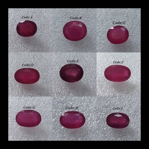 Natural Faceted Thai Cut Ruby Gemstone Oval Shape/ruby Gemstone/oval ...