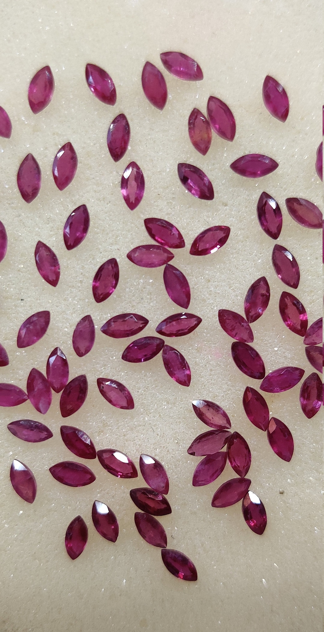10 AAA Natural Ruby Gemstones: Faceted Marquise Cut, July Birthstone - Etsy