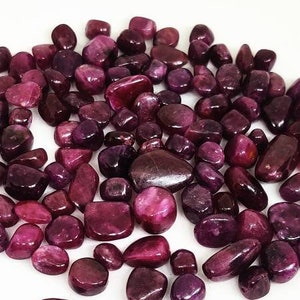 5 Pieces Ruby Plain Smooth Tumbled Gemstone/ruby Tumbled/ruby Stone ...