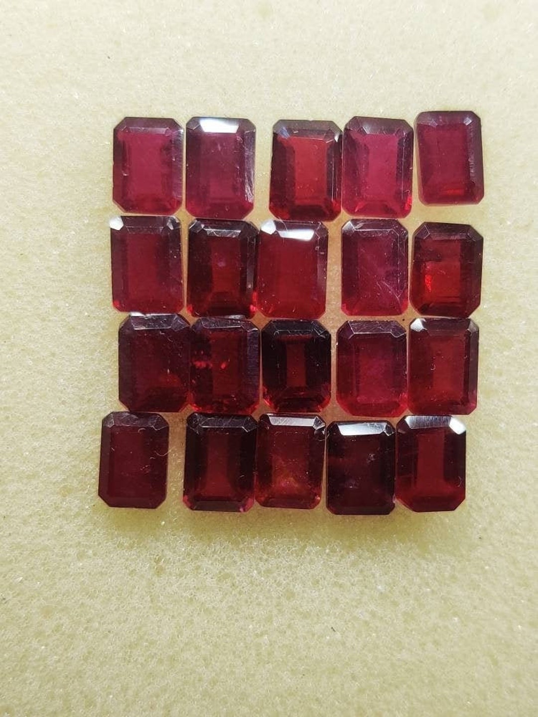 7x5 Mm Ruby Faceted Cut Gem Stone/ruby Faceted/ruby Octagon Shape/open ...