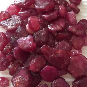 10-18 Mm Genuine Ruby Rough~ruby Gemstone ~ruby Rough Raw~ Red Ruby ...