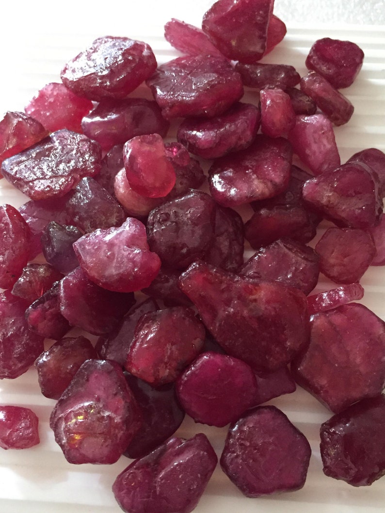 10-18 Mm Genuine Ruby Rough~ruby Gemstone ~ruby Rough Raw~ Red Ruby ...