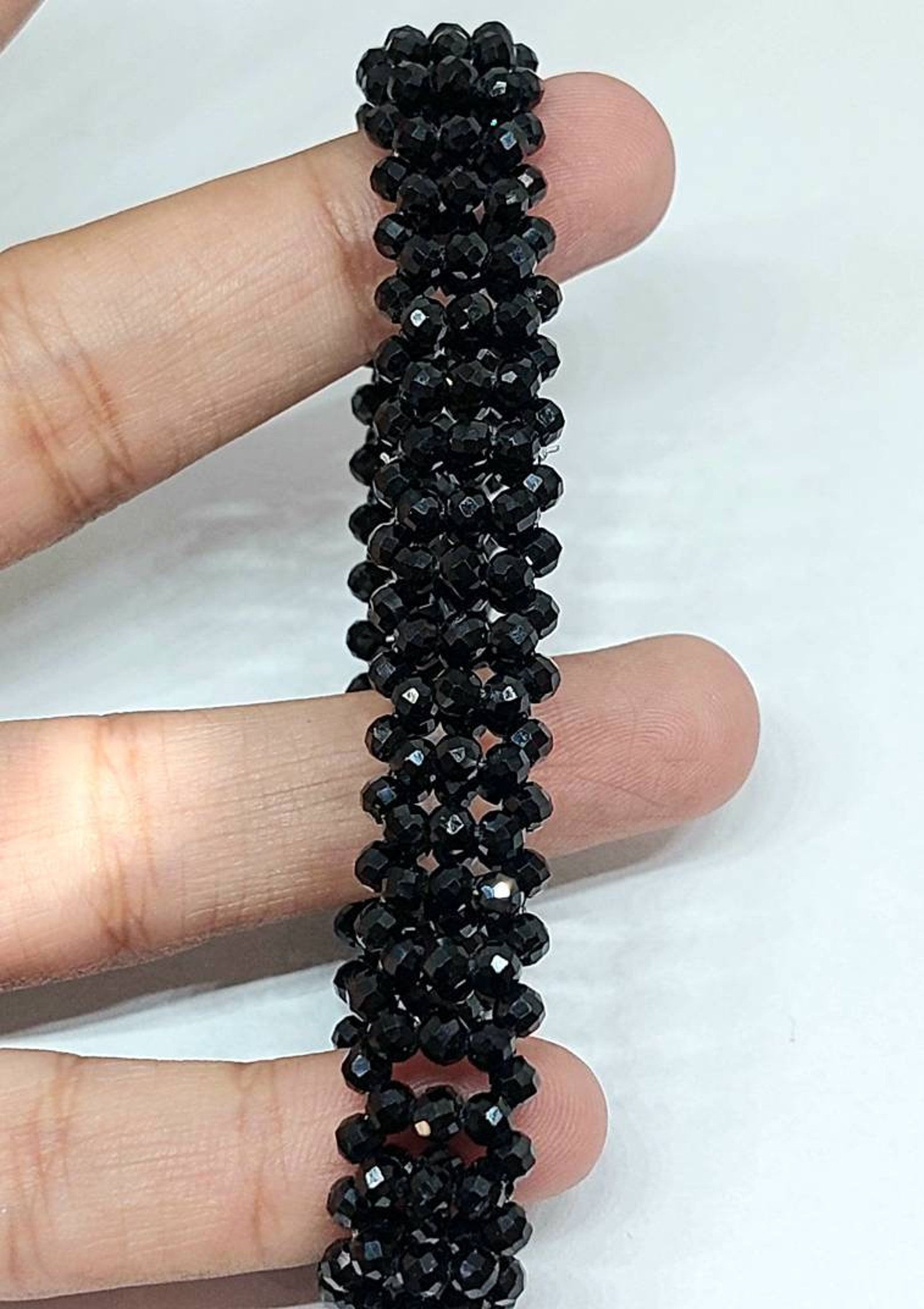 Amazing Natural Black Spinel Bracelet/black Spinel Beads - Etsy