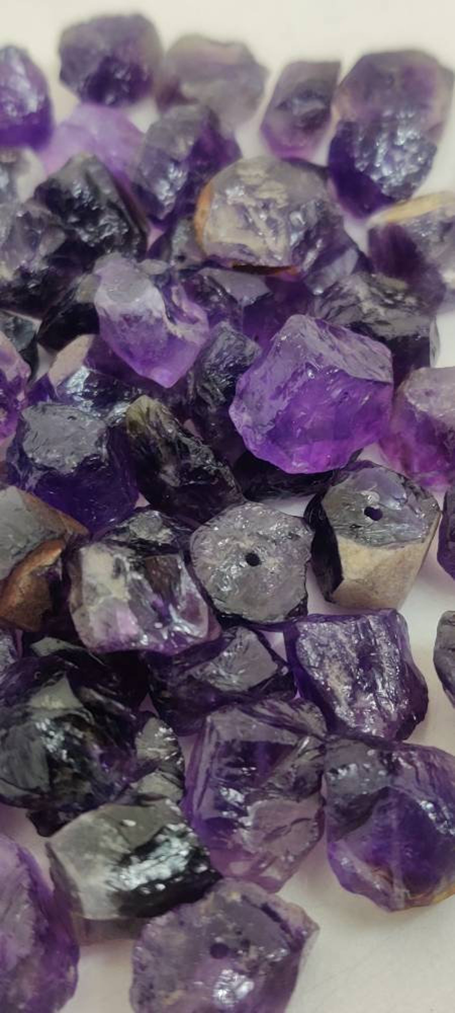 Large Drilled Amethyst Crystal Raw/purple Amethyst | Etsy