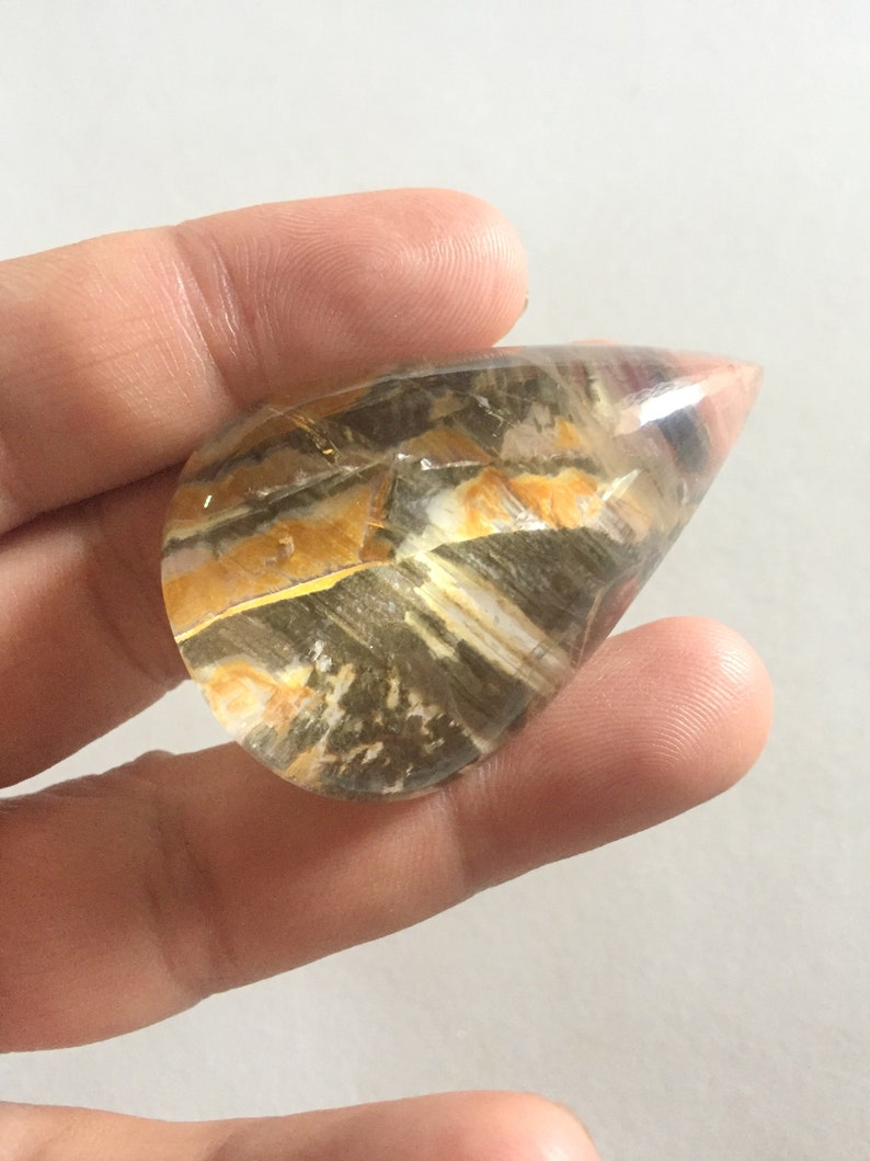 34x52 Mm Natural Garden Quartz Cabochon Lodolite Quartz - Etsy