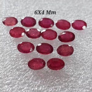 2 Pieces Natural Ruby Oval Cut Stone/faceted Ruby Cut Stone/ruby ...