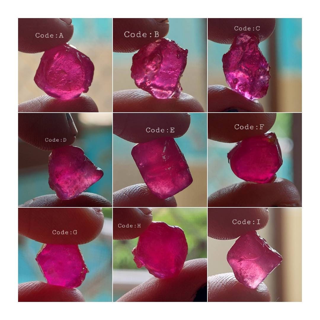 Rubí natural en bruto/Rubí en bruto en bruto Rubí/Piedra preciosa de ...