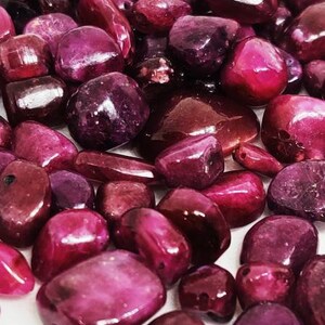 5 Pieces Ruby Plain Smooth Tumbled Gemstone/ruby Tumbled/ruby Stone ...