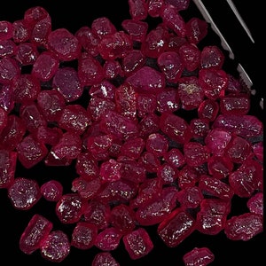 10 Pcs Precious Ruby Raw/ruby Rough/ruby Gemstone/drilled Ruby/red Ruby/ruby Ring/july ...