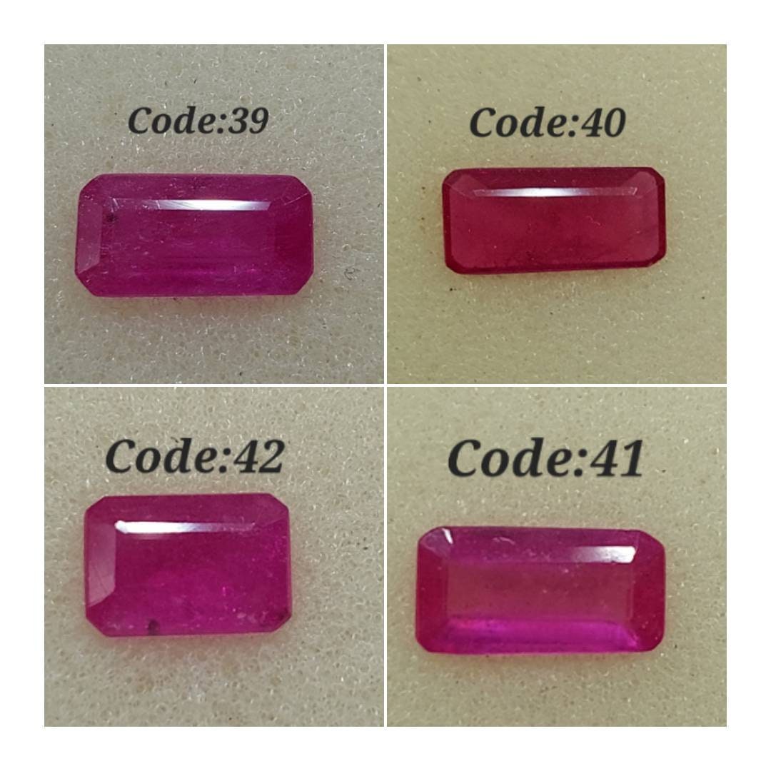 1 Piece Octagon Faceted Ruby Cut Stone/faceted Ruby/ruby Cut Stone/red ...