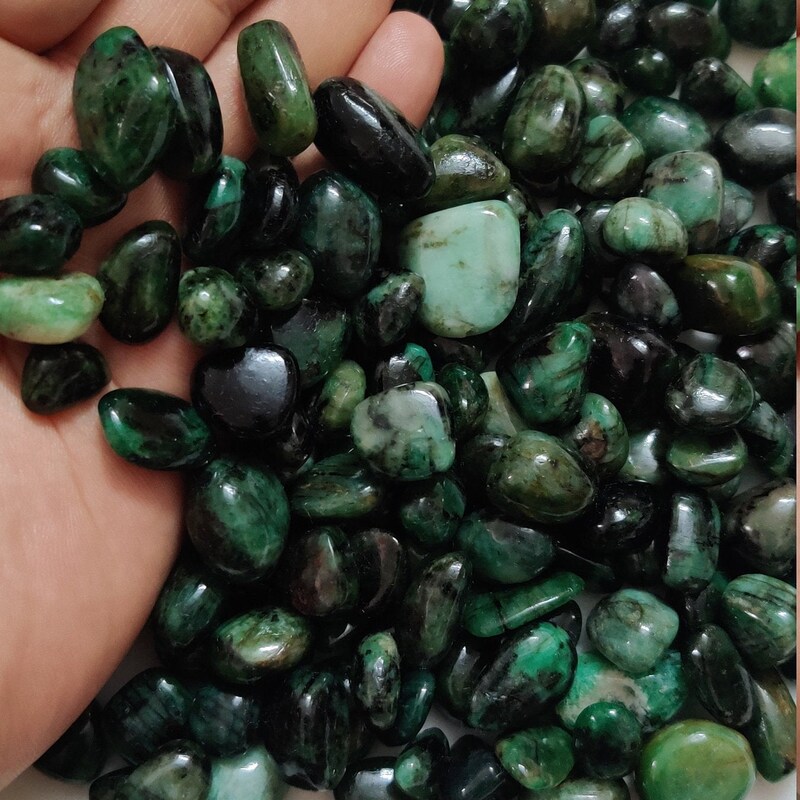 Tumbled Emerald - Etsy
