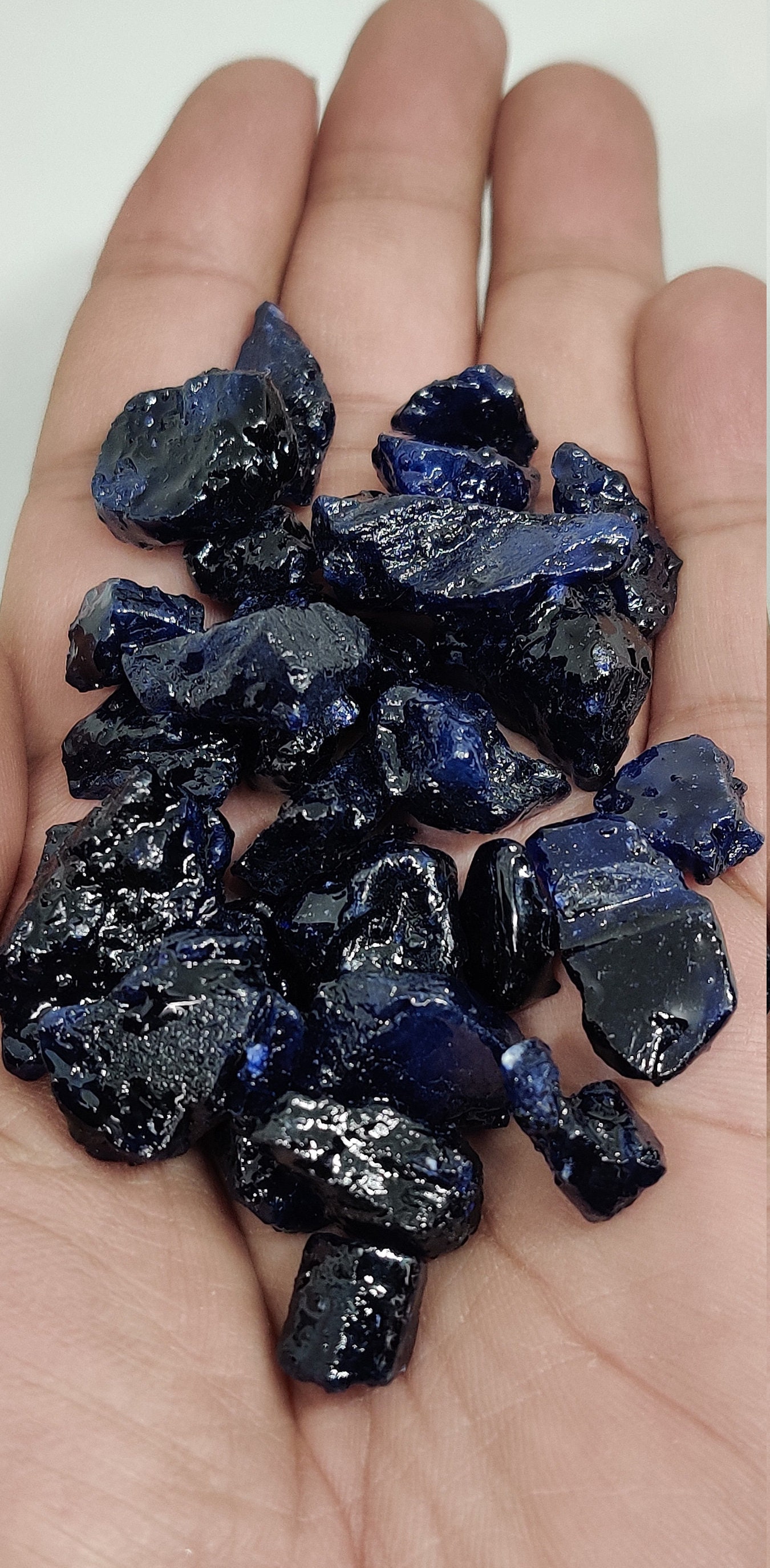 Large Natural Blue Sapphire Raw/Blue Sapphire Rough/Blue | Etsy