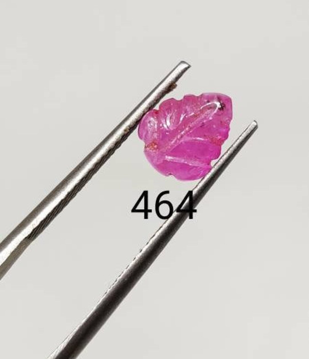Unheated Mozambique Ruby Leaf Carving: Pear Shape Certified Gemstone - Etsy