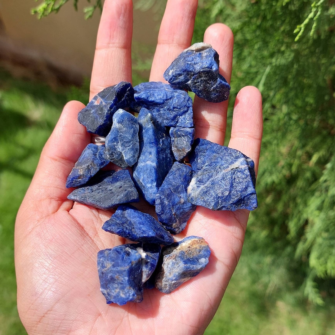 One Piece Large Rough Sodalite Chunk, Raw Sodalite Piece, Natural Sodalite Crystal, Rough ...