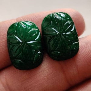 Green Beryl Hand Carved Emerald Carvings/emerald Matching | Etsy