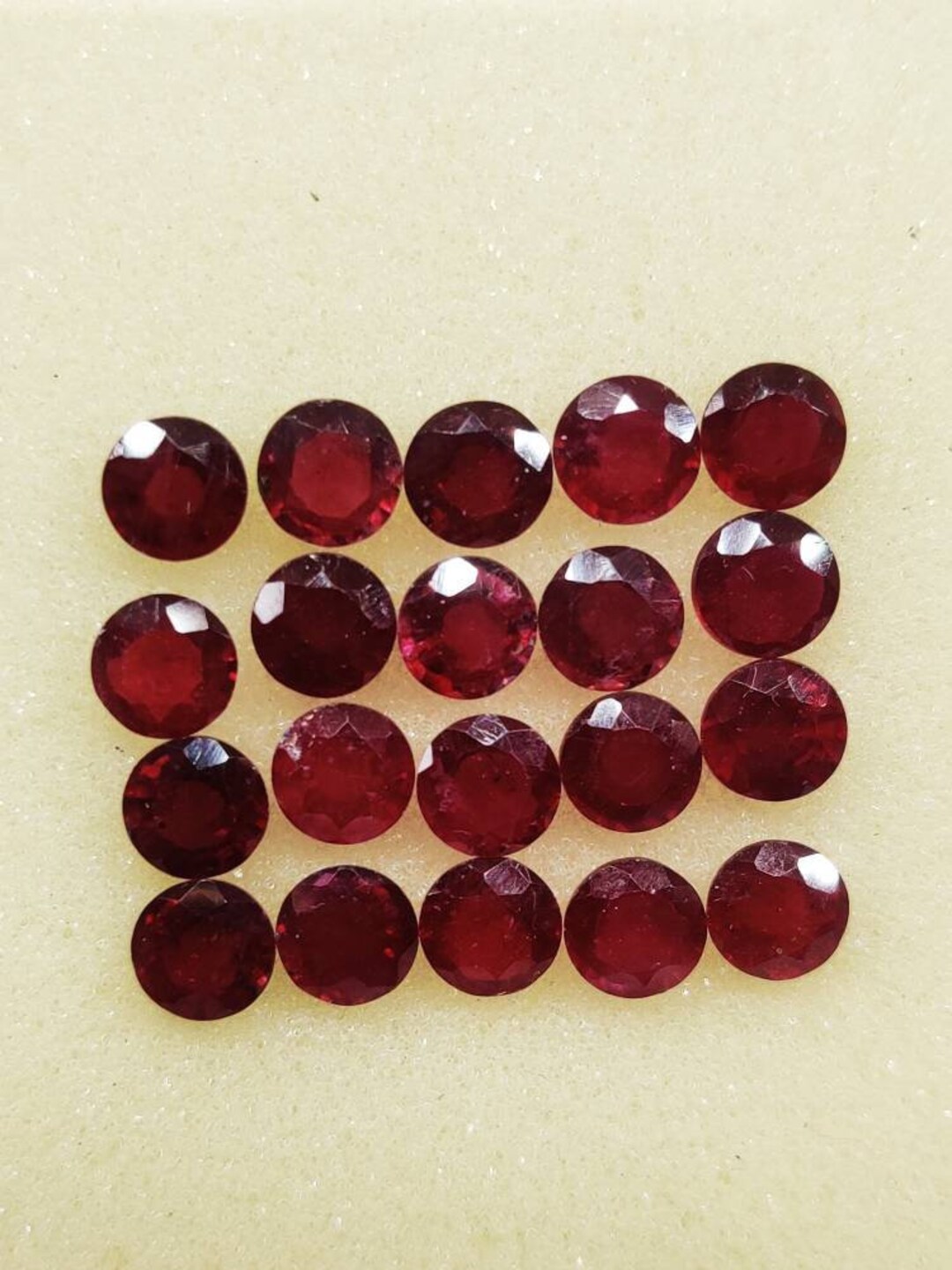 6 Mm Natural Ruby Cut Stone , Faceted Ruby Cut Stone, Ruby Gemstone ...