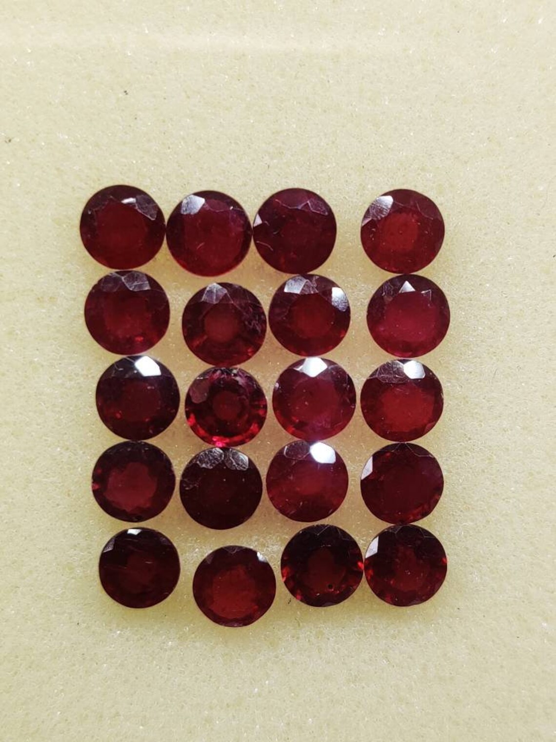 6 Mm Natural Ruby Cut Stone , Faceted Ruby Cut Stone, Ruby Gemstone ...