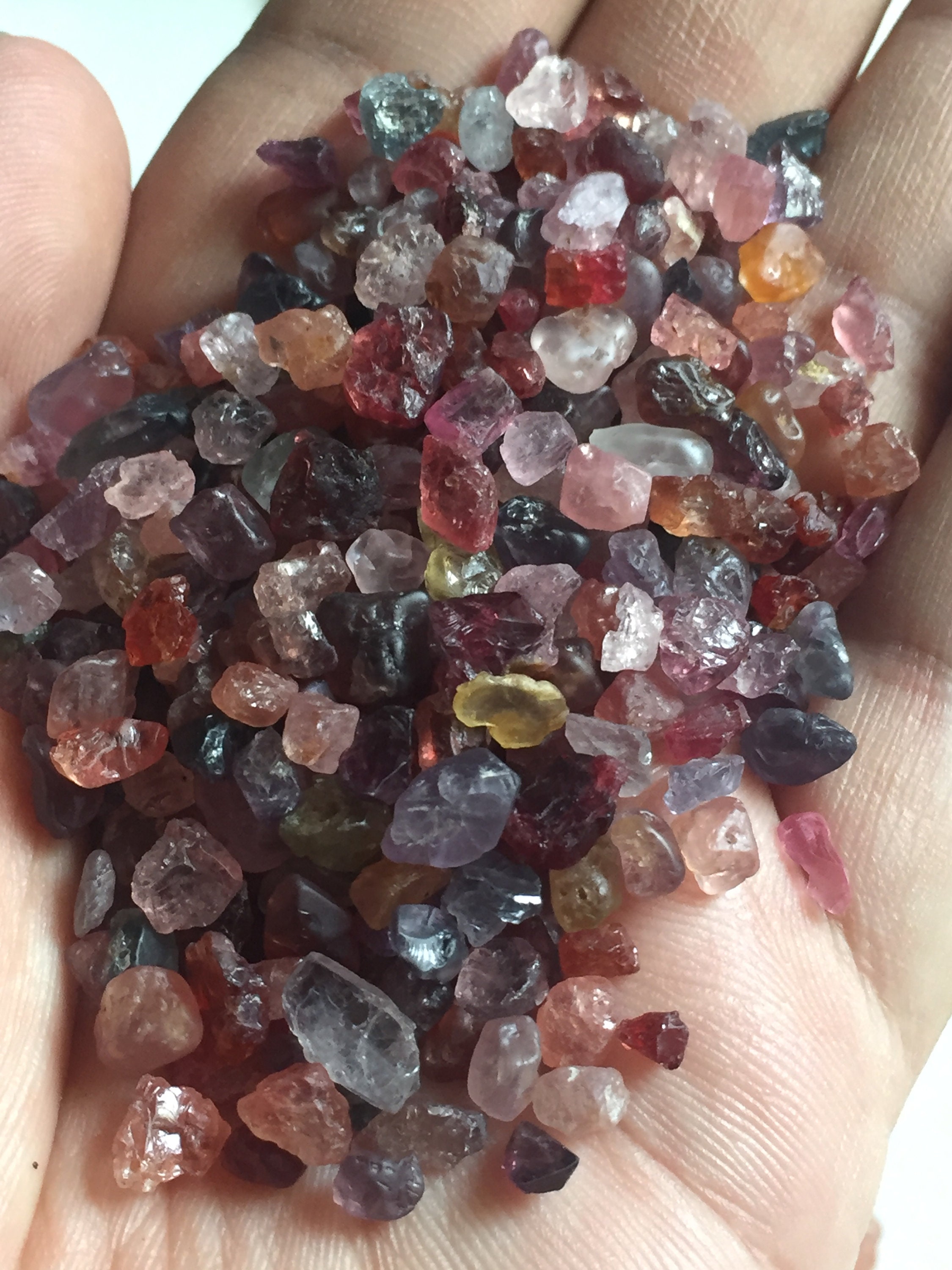 50 Pieces Natural Multi Spinel Raw/multi Spinel Rough/multi Spinel ...