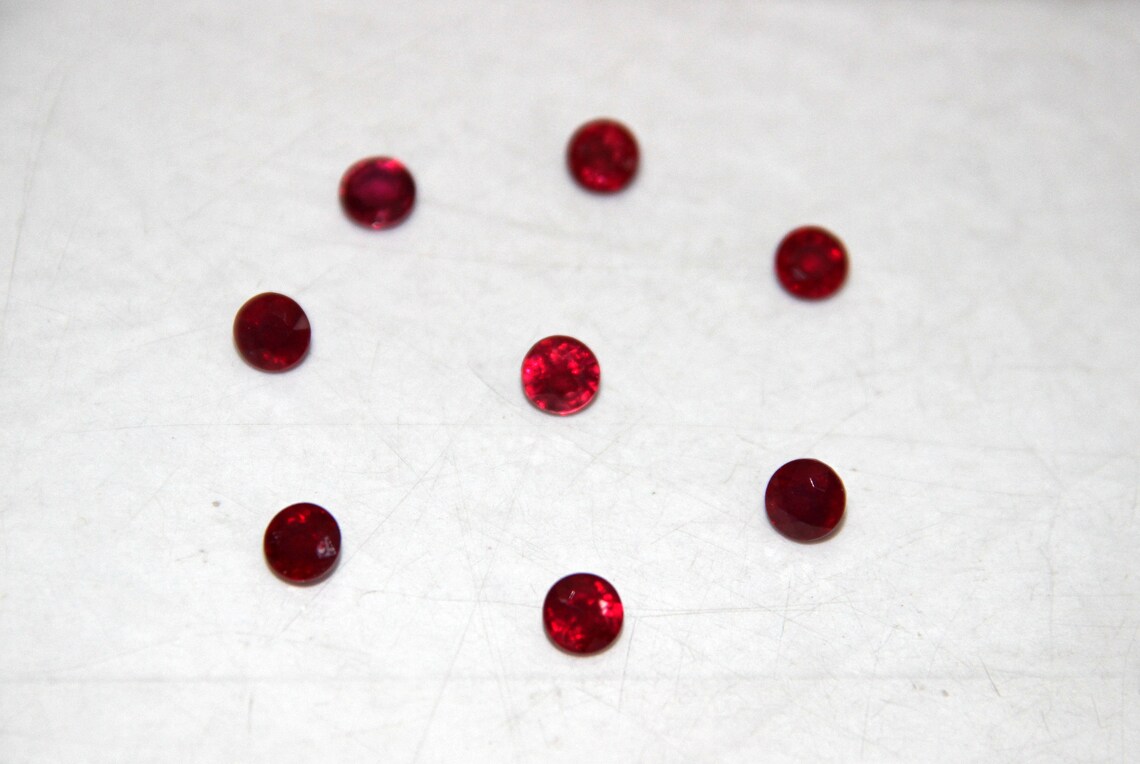 6 Mm Natural Ruby Cut Stone Faceted Ruby Cut Stone Ruby | Etsy