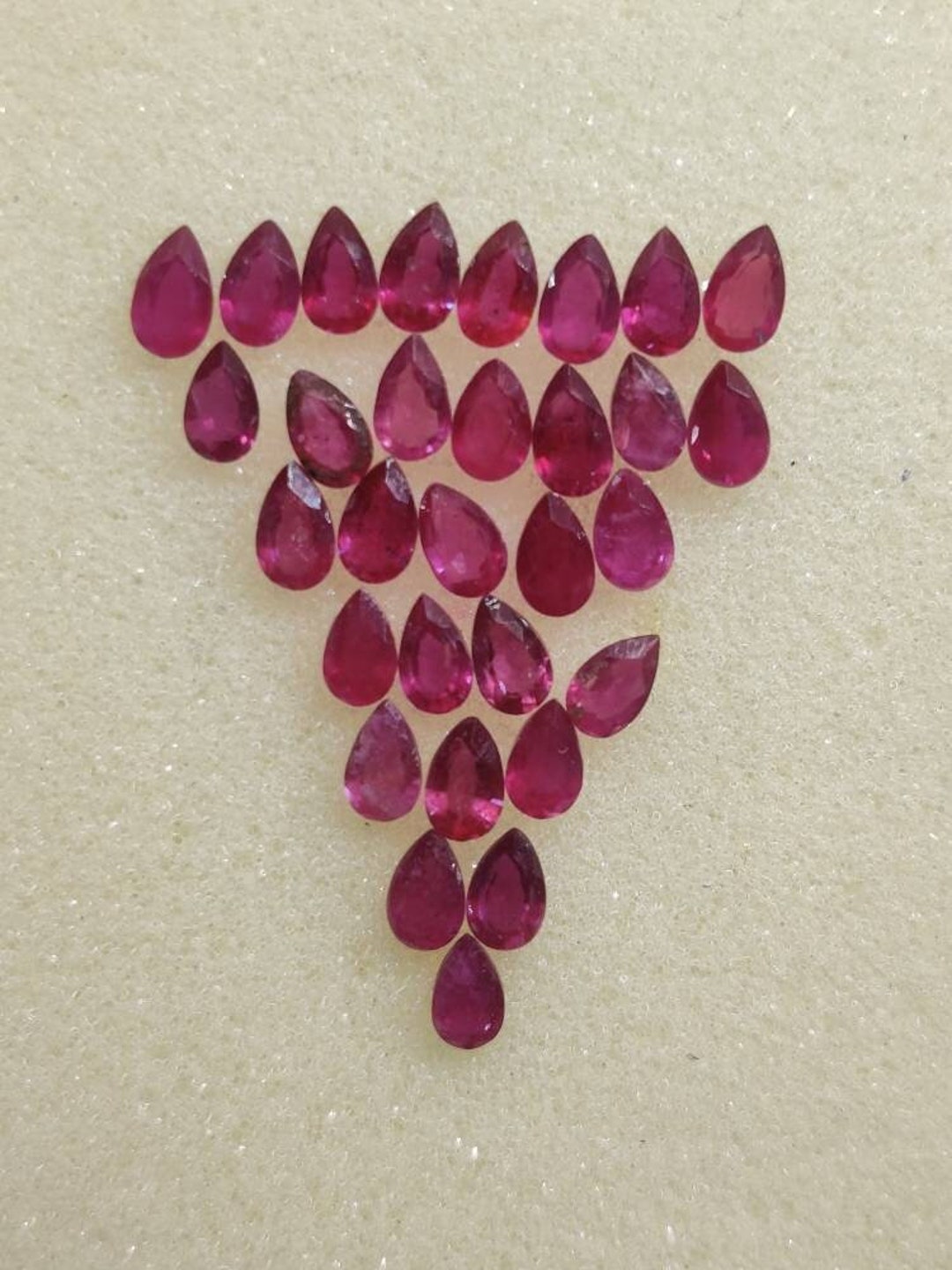 10 Pieces/aaa Natural Ruby/faceted Ruby Cut Stone/ruby Gemstone/pear ...