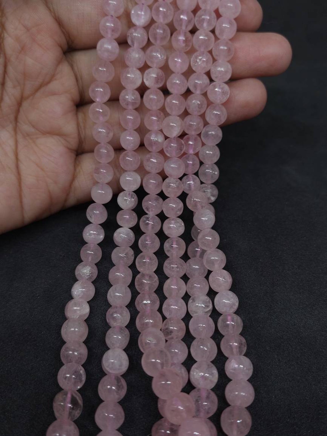 547 Carat/natural Morganite Smooth Plain Round Beads/morganite - Etsy