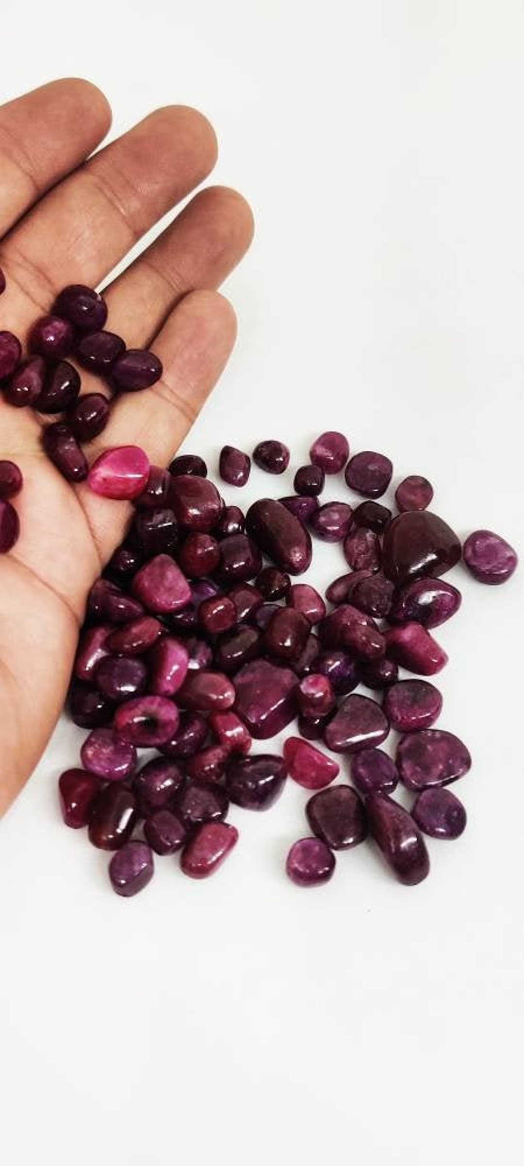 5 Pieces Ruby Plain Smooth Tumbled Gemstone/ruby Tumbled/ruby Stone ...