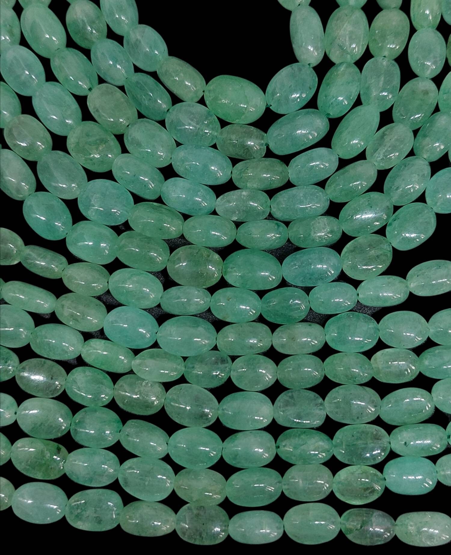 AAA Russian Green Emerald Beryl Oval Beads/emerald Beryl - Etsy