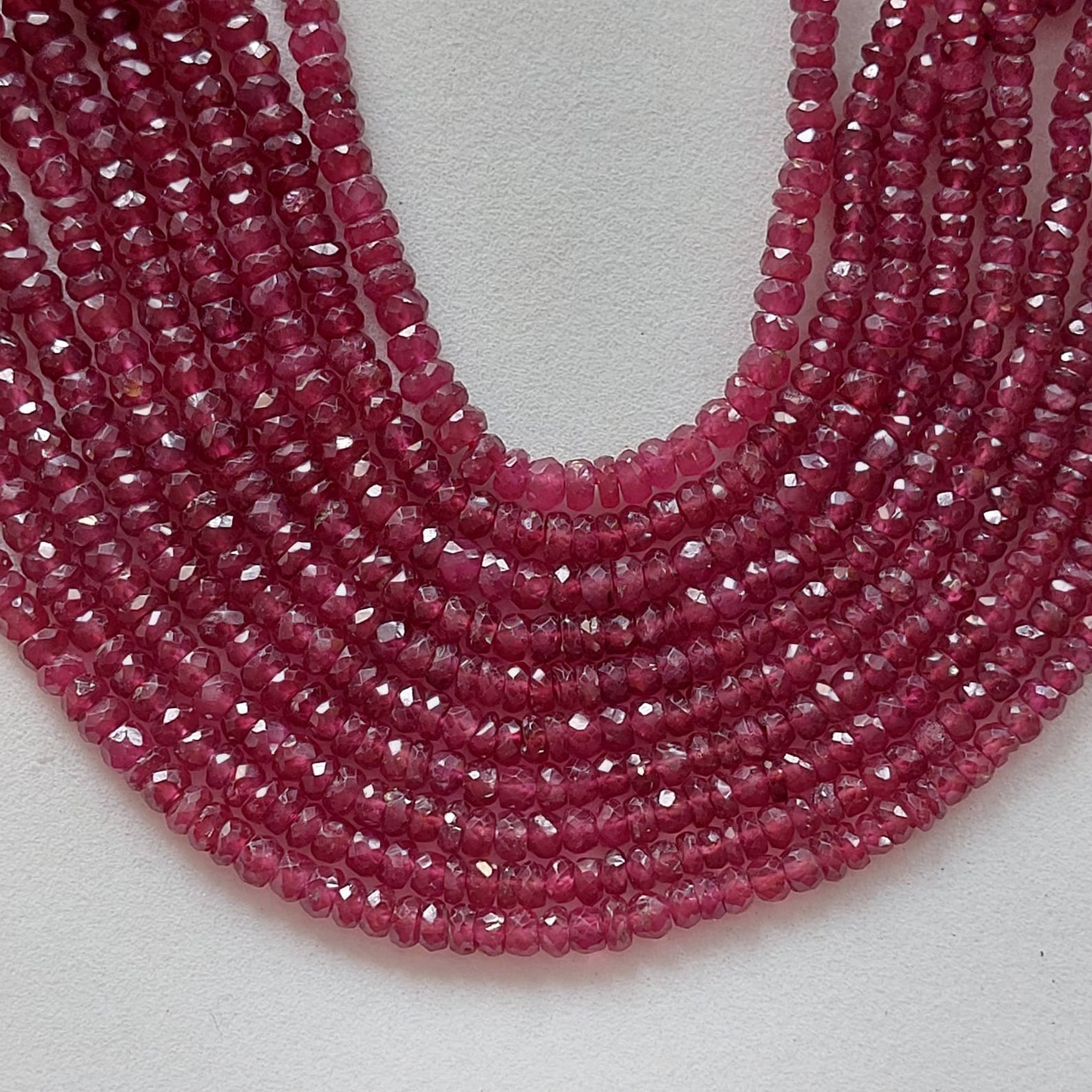 3.5 to 5 Mm/natural Ruby Faceted Rondelle Beads/open Red - Etsy