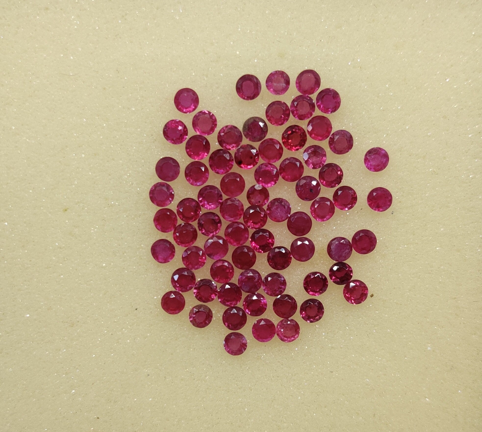 Faceted Red Pink Ruby Gemstone: Round Cut Stone, July Birthstone / RRFC ...