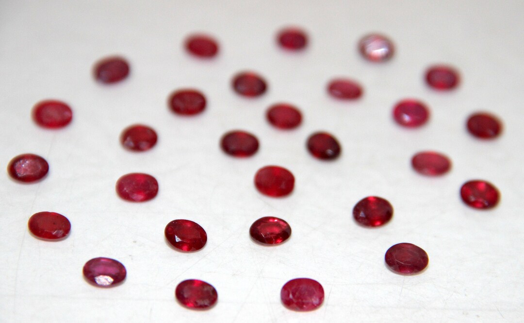 2 Piece, 5x7 Mm Natural Ruby Faceted Cut Stone/faceted Ruby Cut Stone ...