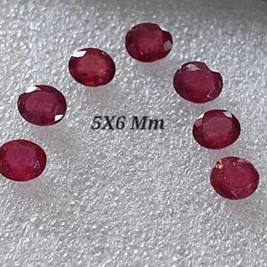 2 Pieces Natural Ruby Oval Cut Stone/faceted Ruby Cut Stone/ruby ...
