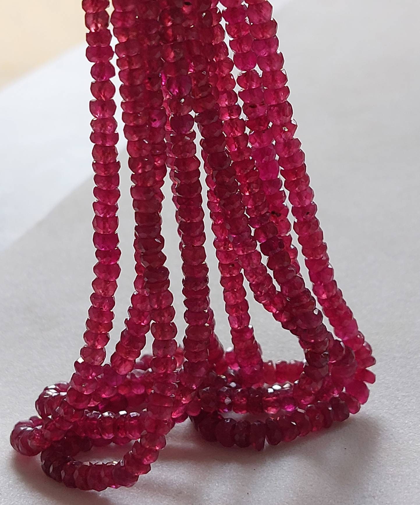 3.5 to 5 Mm/natural Ruby Faceted Rondelle Beads/open Red - Etsy