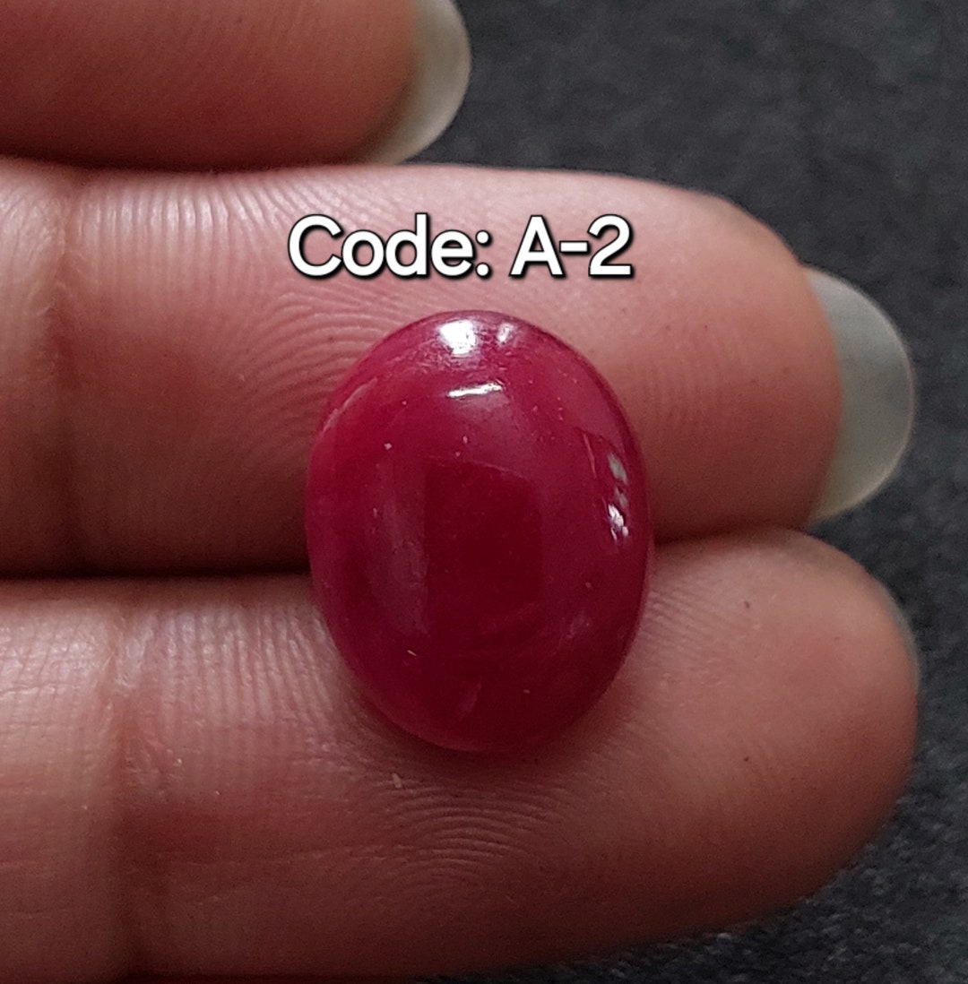 Oval Ruby Cabochon: Red-pink Gemstone, July Birthstone, African Origin ...