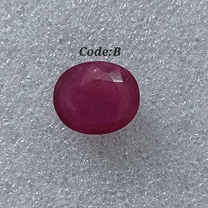 Natural Faceted Thai Cut Ruby Gemstone Oval Shape/ruby Gemstone/oval ...
