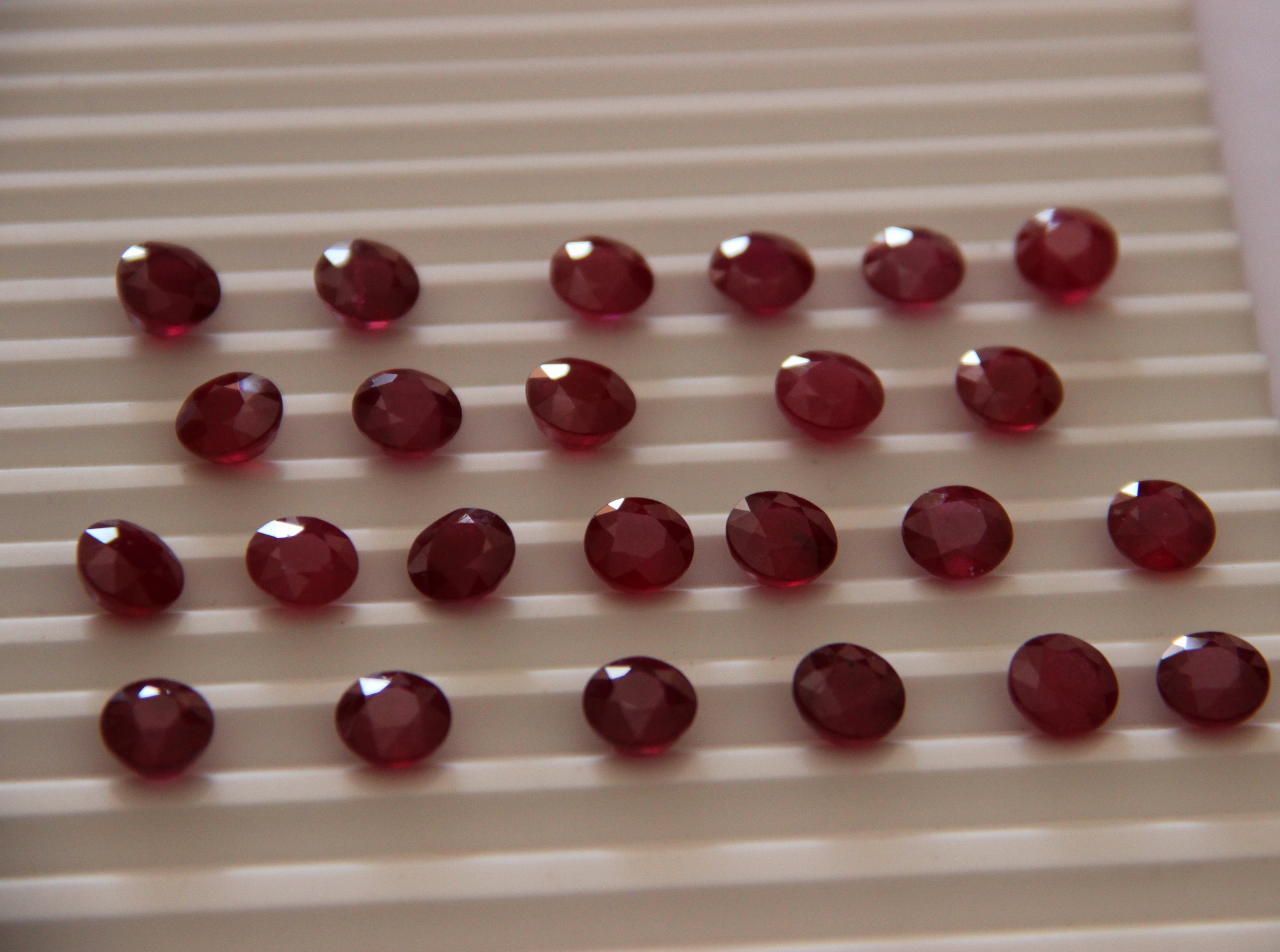 7 Mm Natural Ruby Cut Stone Faceted Ruby Cut Ruby Gemstone | Etsy