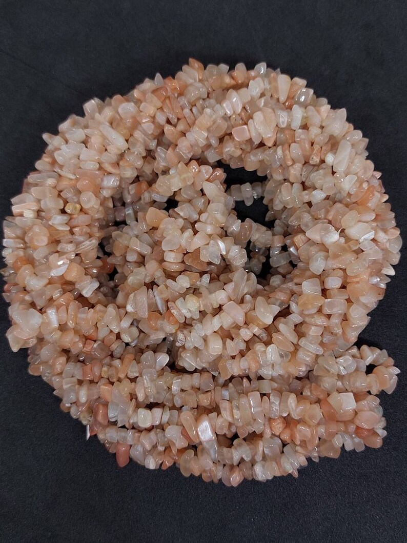 34 Long Natural Peach Moonstone Chips & Nuggets/peach - Etsy